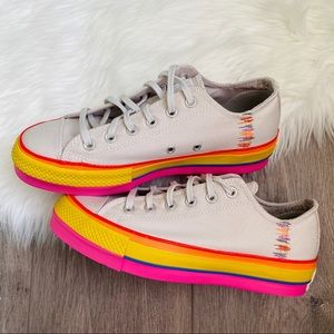 Converse | Shoes | Nwtconverse Chuck Taylor All Star Rainbow Platform ...
